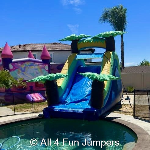 30ft Tropical Water Slide Rental | Menifee, Murrieta, Temecula, Nuevo