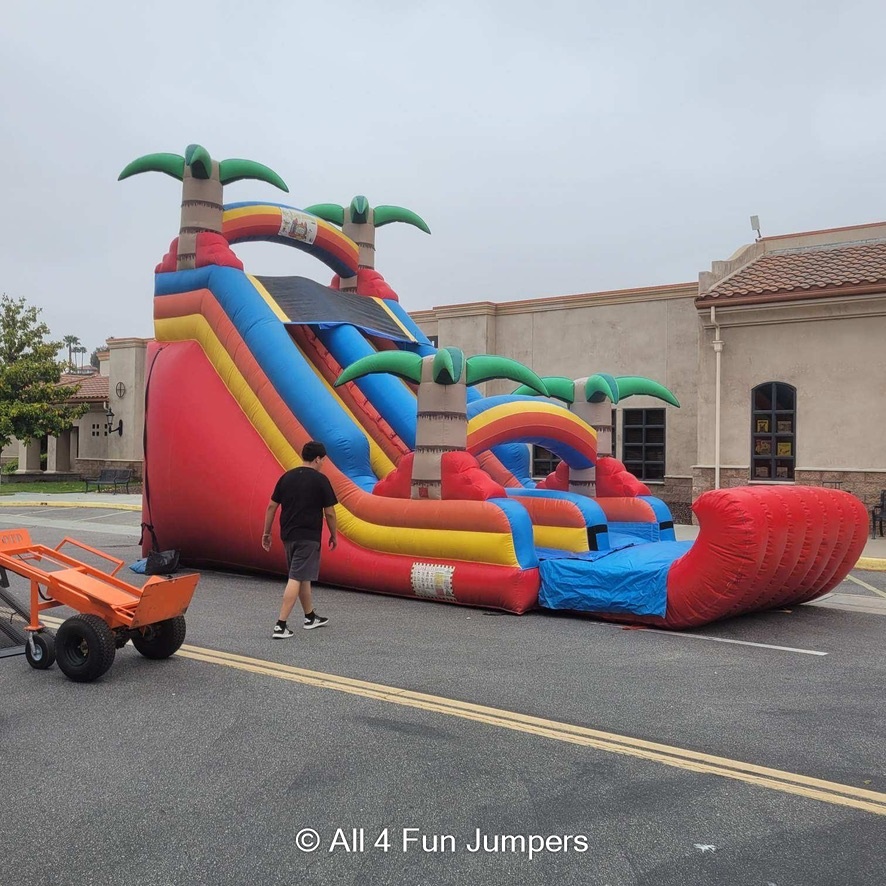 18ft Rainbow Tropical Dry Slide -Nuevo, Menifee, Temecula, Murrieta